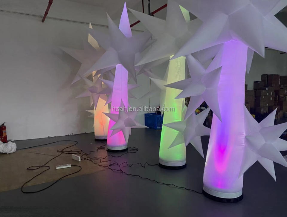 Giant Advertising Balloon Inflatable Pillar Star Shapes LED Light for ...