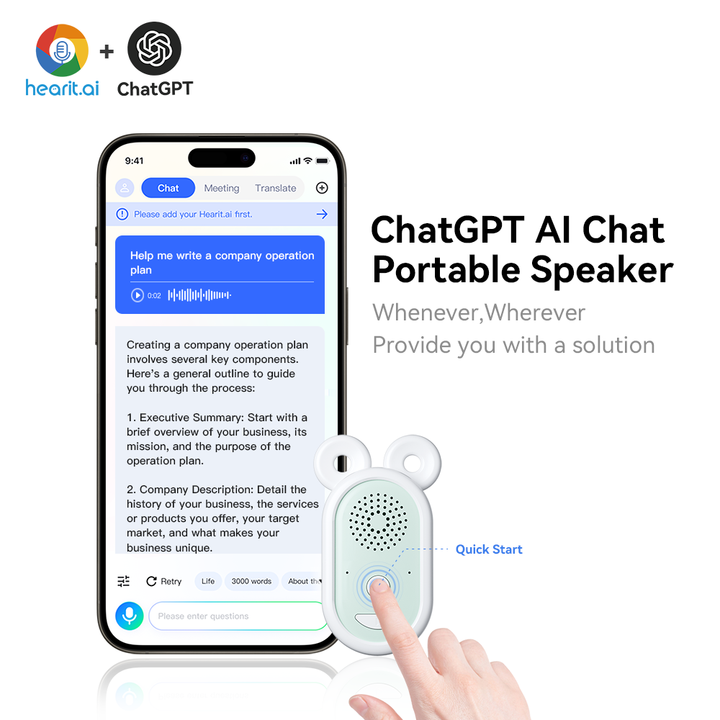 Chatgpt Wireless Openai - Smart Microphone with Speakers