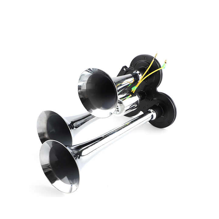 CHSKY 3 Pipe Trumpet Modified Round Mouth Electroplated Gas Horn Car ...