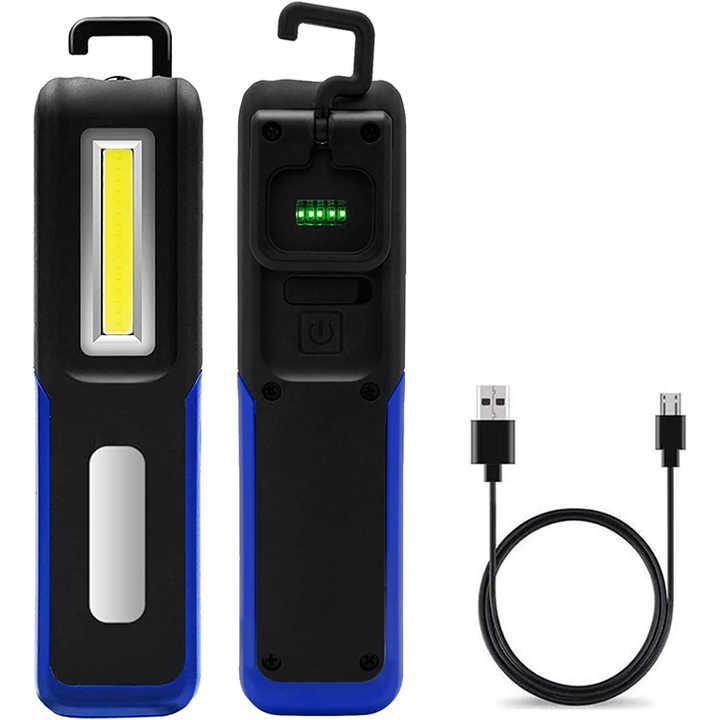 USB Rechargeable COB Work Lights 360 Degree Rotating Car Repair Working ...