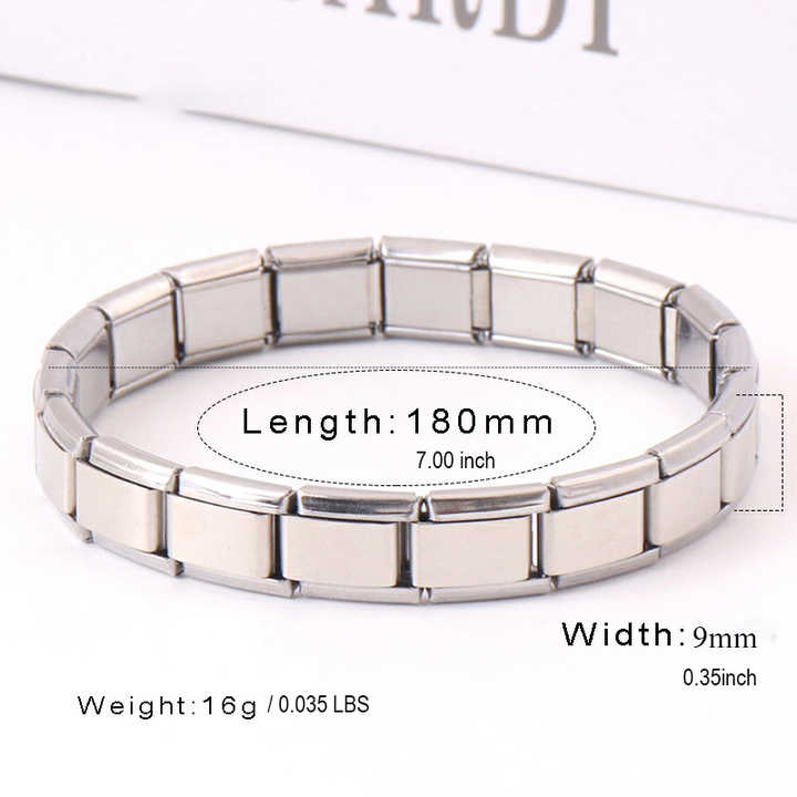 Stainless Steel Italian Charm Bracelet for DIY Gifts