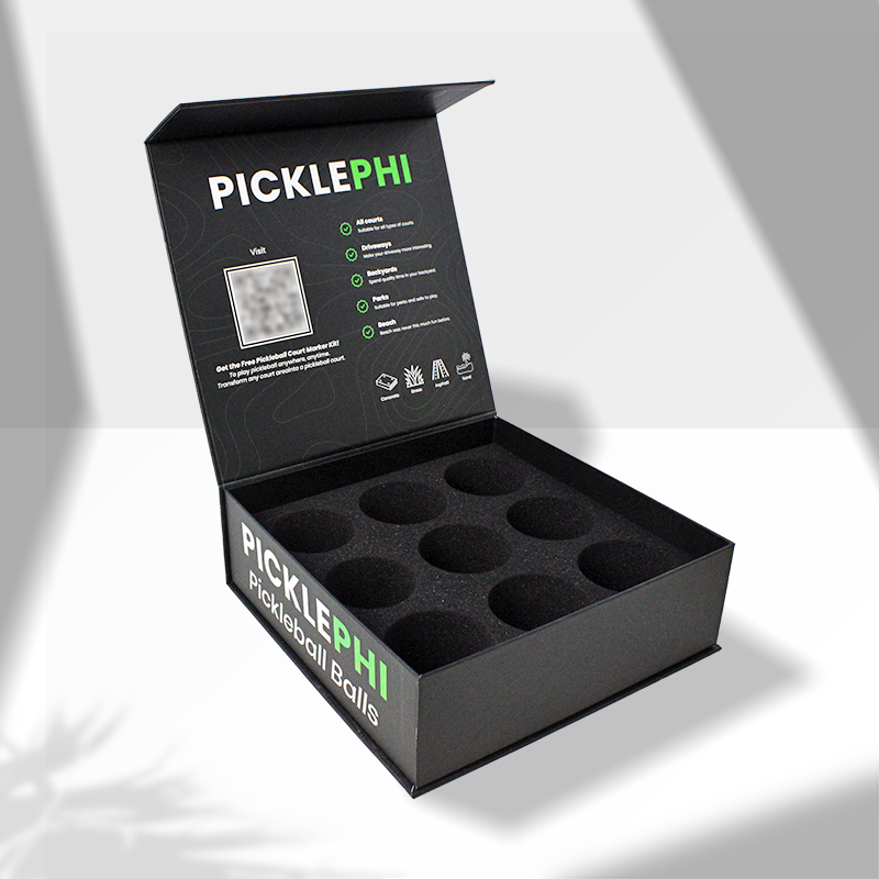Custom Printed Logo Black Rigid Cardboard Packaging Paper Magnetic Gift ...