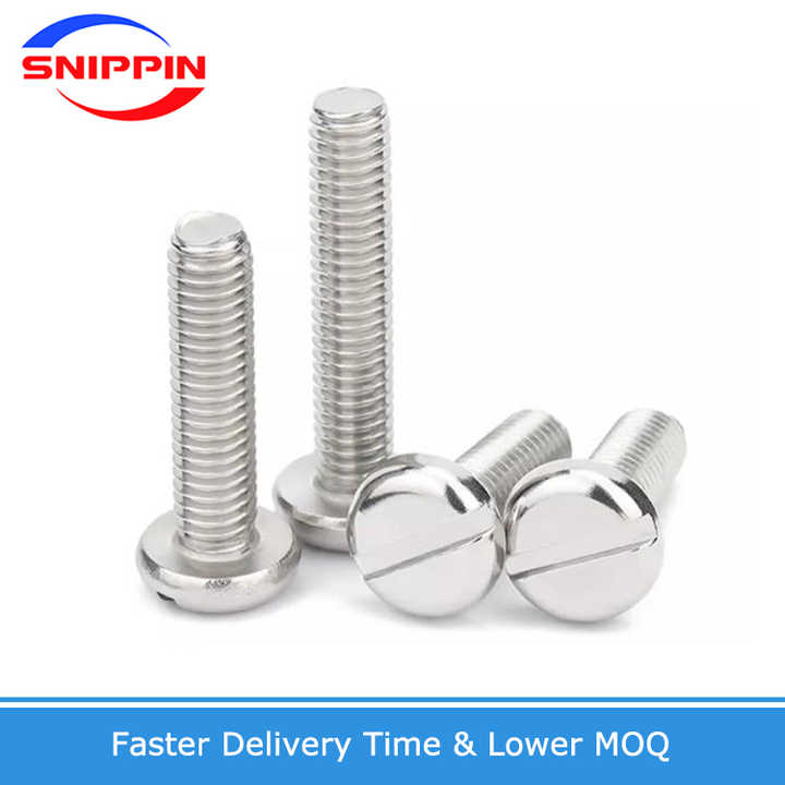 304 316 Stainless Steel Slotted Pan Screws Slotted Grooving Screw DIN85 ...