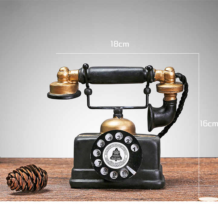Retro Antique Phone Prop - Vintage Home Decor Ornament