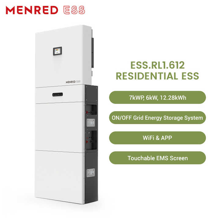 MENRED ESS ESS.RL1.612 6000W 12.28KWH All-in-One Hybrid Energy Storage System with LCD Screen ...