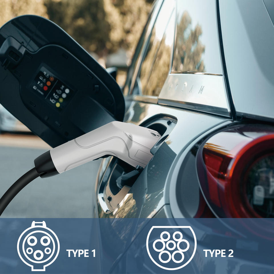 Type 1 Wall Mounting EV Charging Station, 40A 48A Smart Electric ...