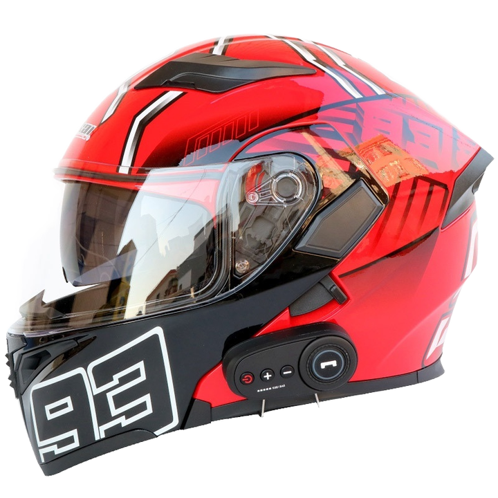 Cool Bao Full Coverage Electric Motorcycle Helmet with Double Lens for ...