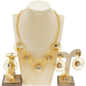Nigerian Jewelry Set - 18K Gold Plated Wedding Design