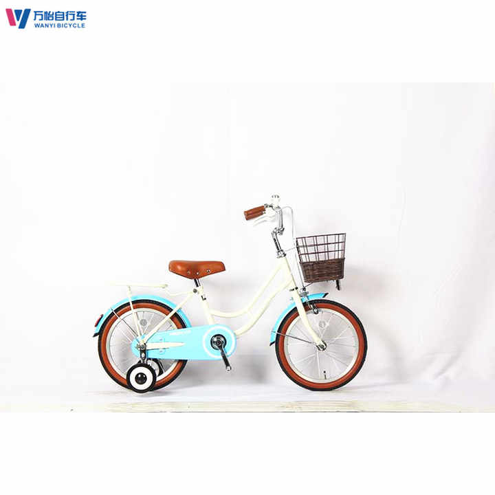 Kids Bike 16 Inch Blue Girls Bike with Auxiliary Wheel Children Bicycle ...