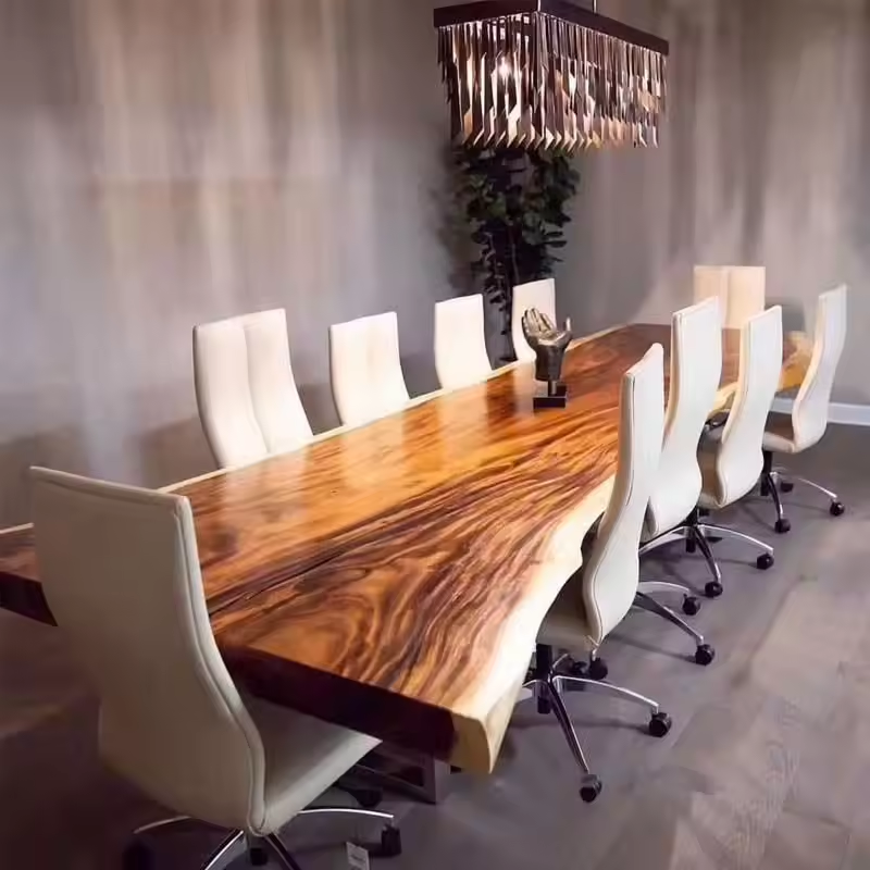 Wholesale Natural Slab Acacia Walnut Bubinga Dining Table