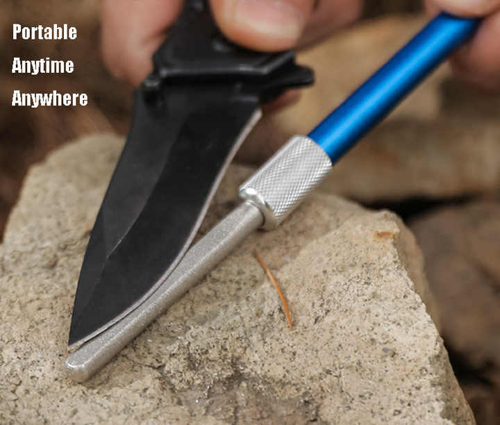 Knife Sharpener Retractable Portable Diamond Grit Steel Knife ...