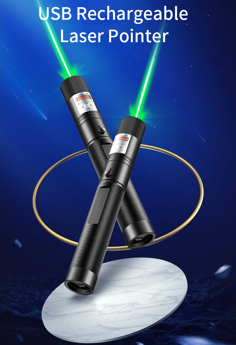 High Power Green Laser 303 Star Cat Toy Flashlight USB Rechargeable ...