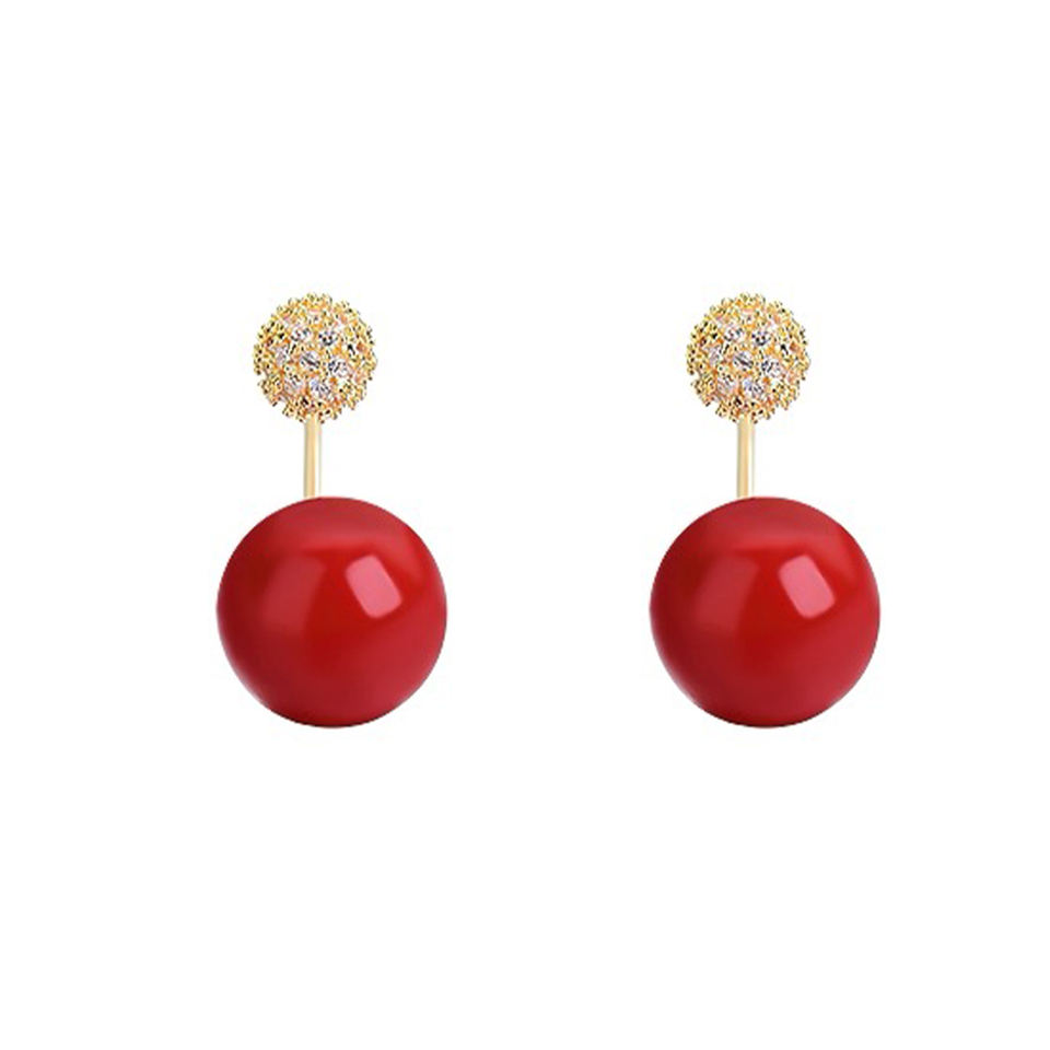 Flashy Stud Earrings 2026 New Hot Pearl Alloy Zircon Autumn and Winter ...