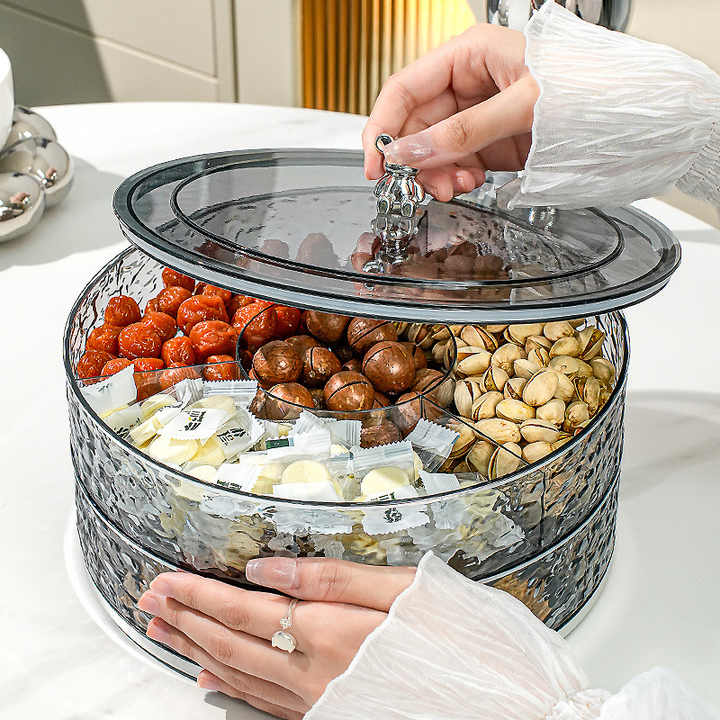 Light Luxury High-End Fruit Tray Modern Design PP Plastic Rotatable ...
