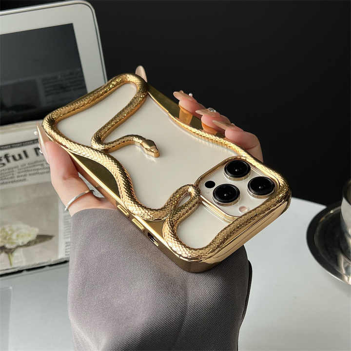 Luxury High-grade Electroplated Snake Fashion Mobile Phone case for ...