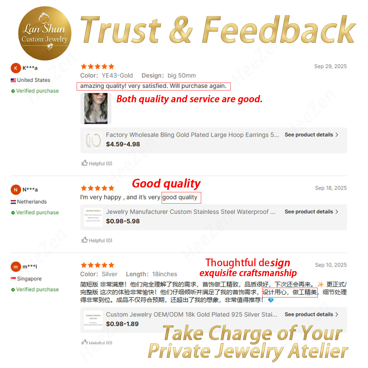 Low MOQ Jewelry Manufacturers - Custom 925 Silver & Gold Plated Designs