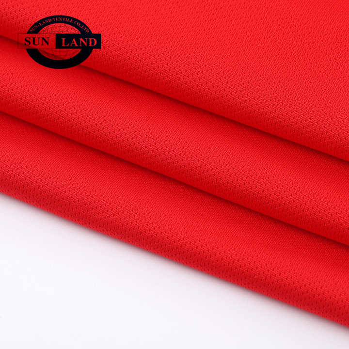 220 GSM Dry Fit 100% Polyester Eyelet Mesh Fabric for T-shirts