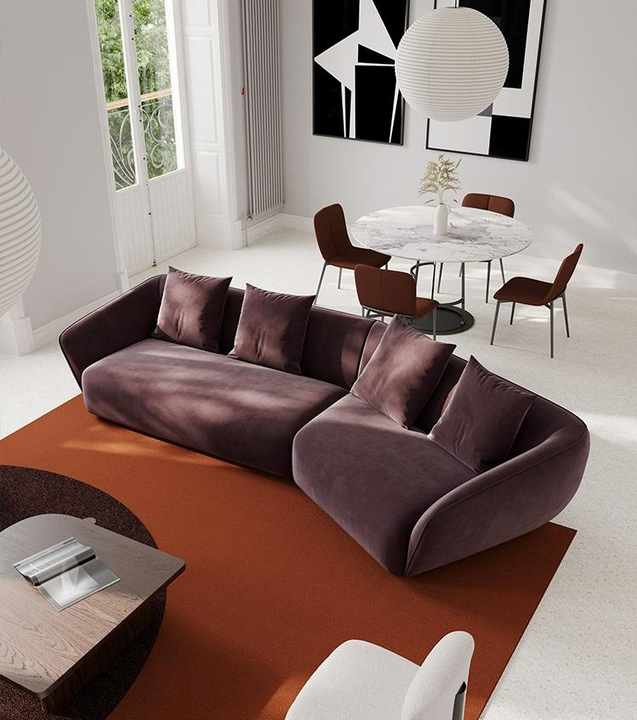 Modern Luxury Fabric Velvet Simple Nordic Cloth Art Corner Sofa Living ...