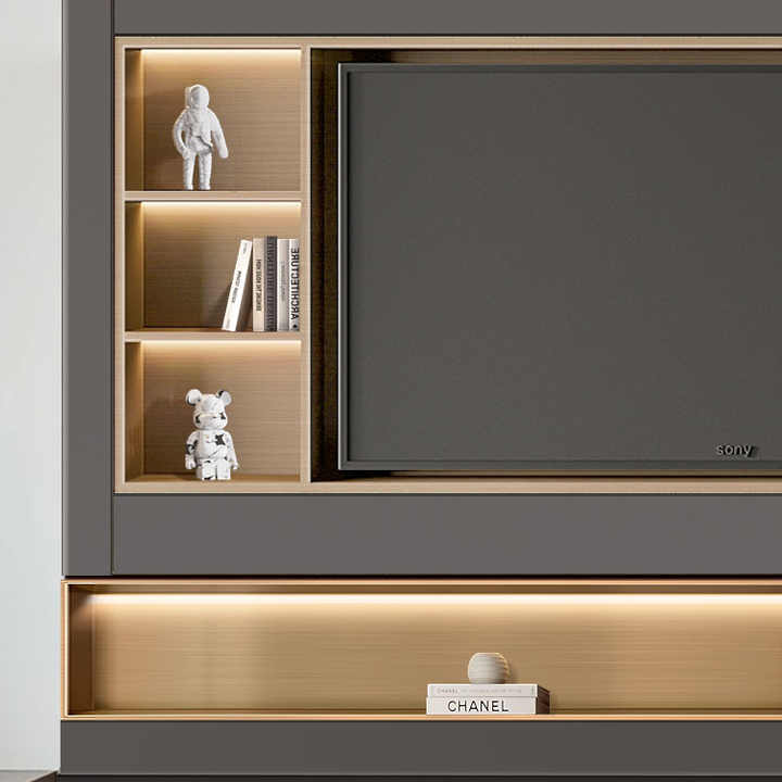 Custom Size and Gold Color LED Strip Wall Niche Stainless Steel 304 for ...