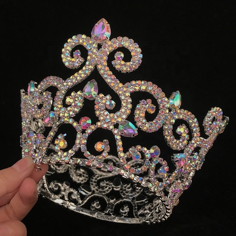 6" Wholesale Miss World Beauty Pageant Crown Custom Tiaras Contour Band ...