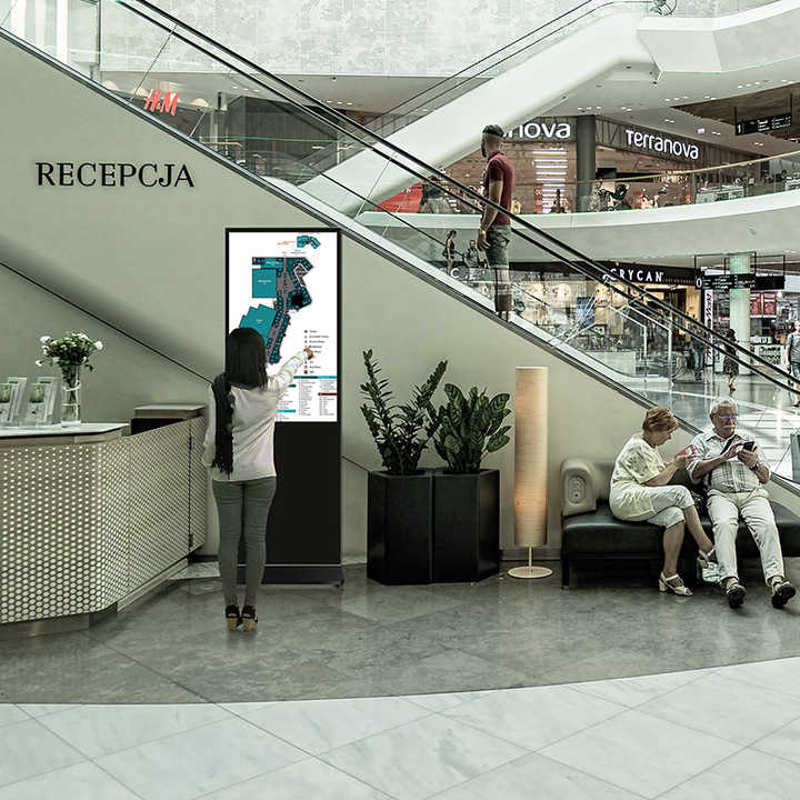 Floor Standing Digital Signage - 55 Inch LCD Touch Screen