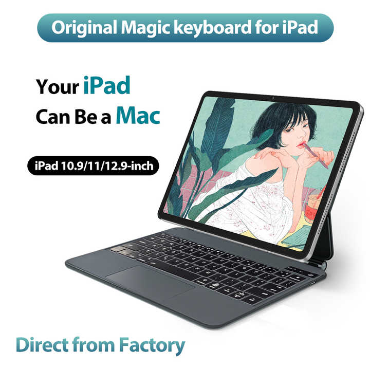 2025 iPad Wireless Magic Keyboard Slim Multi-touch Trackpad for iPad ...