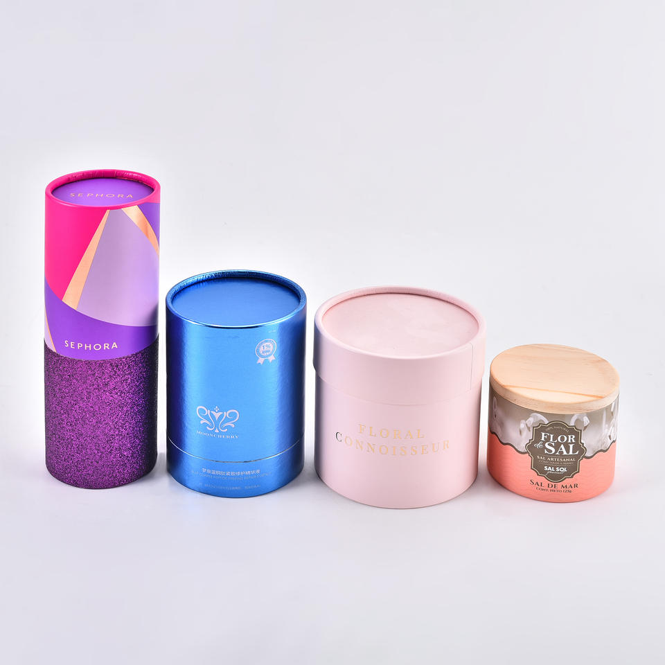 Custom Logo Eco-Friendly Cylindrical Cardboard Cosmetic Paper Tube ...