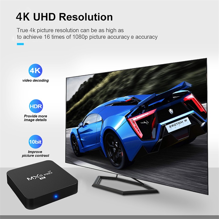 MXQ Pro 4K TV Box - Smart Android Set Top Box with 5G Wifi