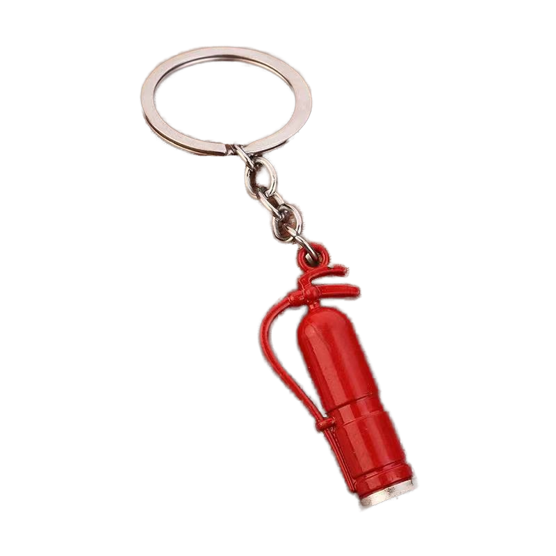 Funny Mini Fire Extinguisher Keychain Metal Firefighter Keyring Car ...