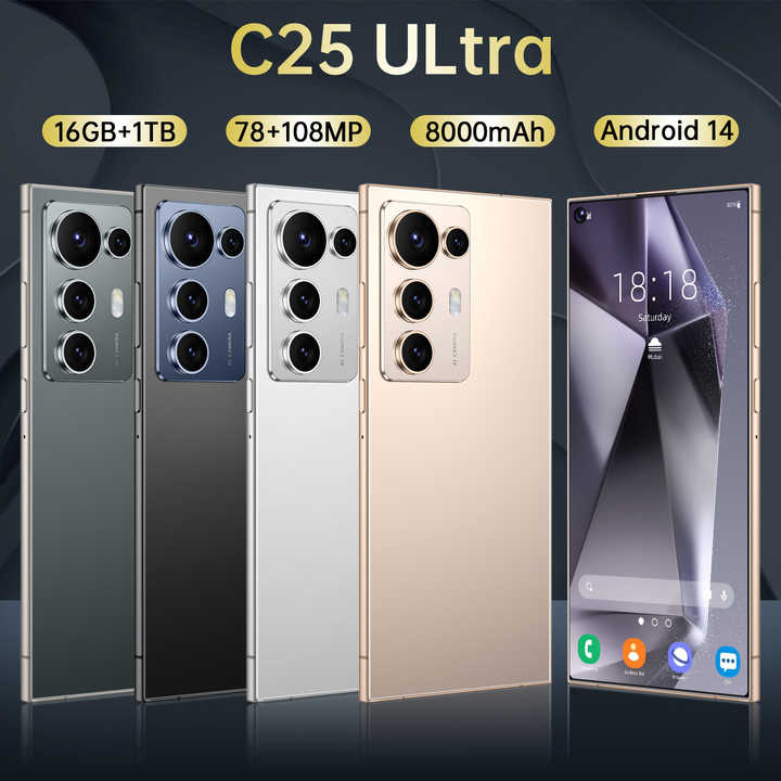 C25 Ultra Global Version Lockless 5G Smart Cell Phone 6.8-Inch Screen ...