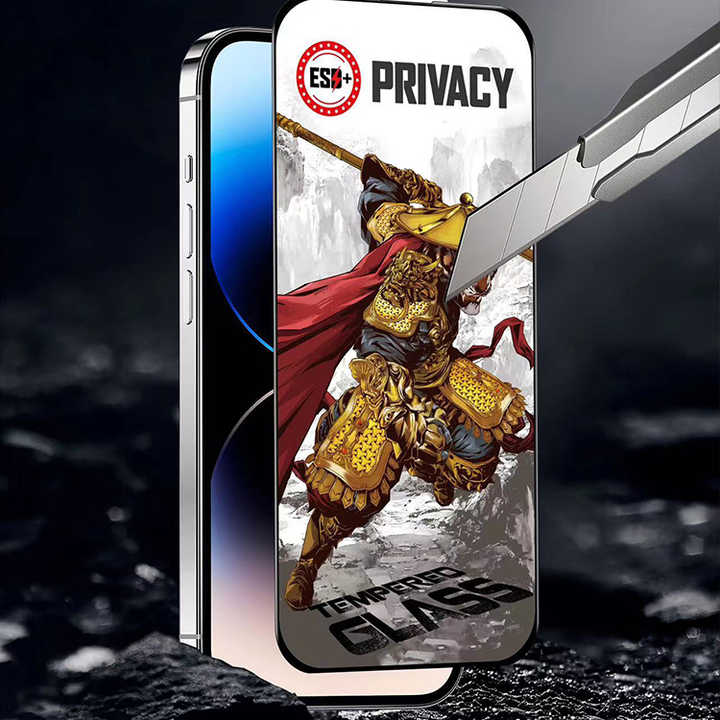 ESD Tempered Glass For iPhone 15 16 Pro Max Full Coverage Anti-Peeping ...