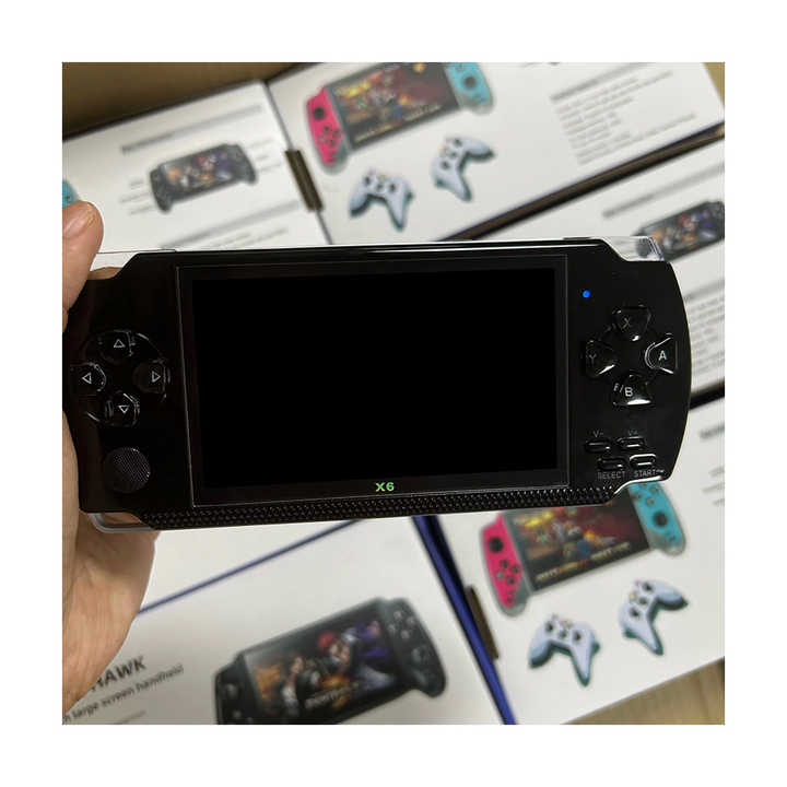 X6 Portable Mini Handheld Game Console 4.3 Inch Screen 32 Bit Video ...