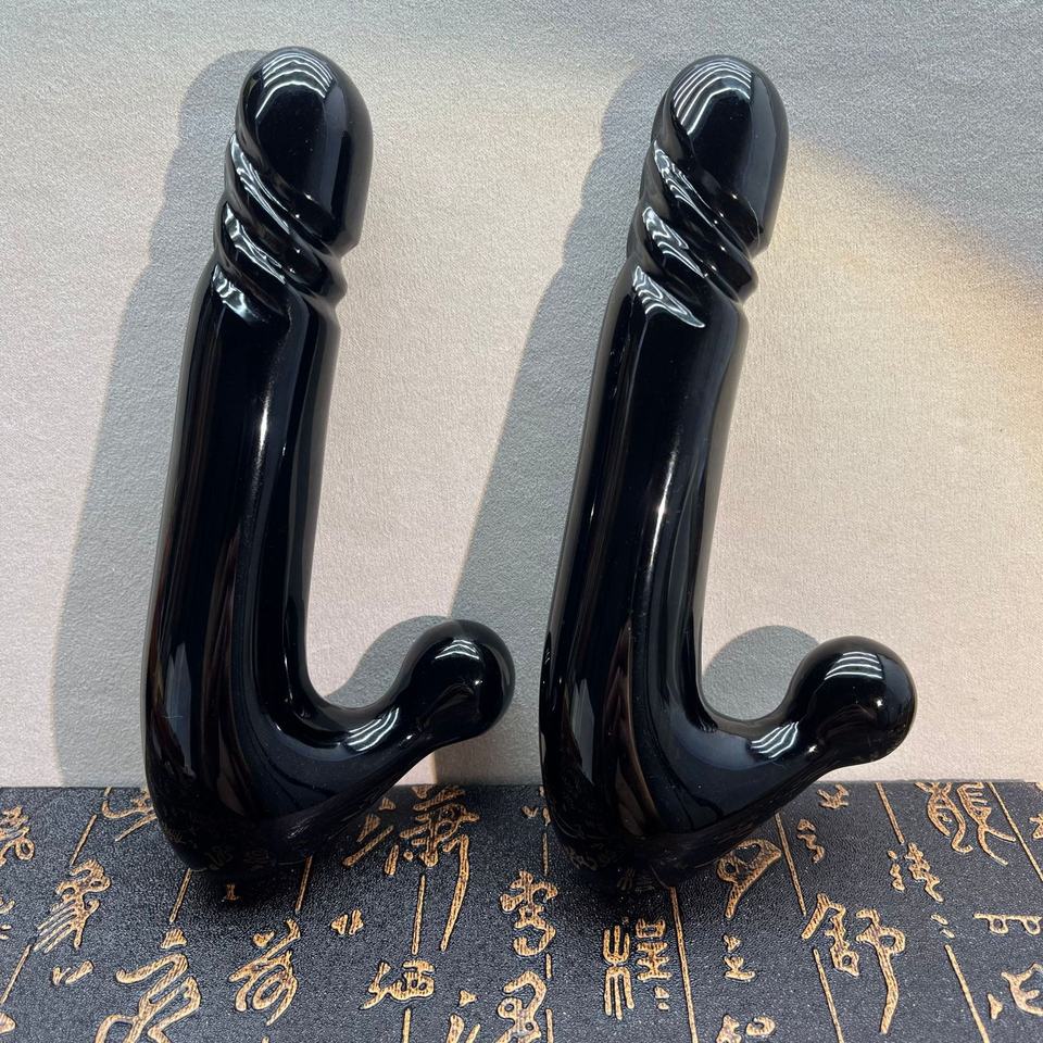 Factory Direct Supply of Natural Crystal Obsidian Lshaped Stone Carving ...