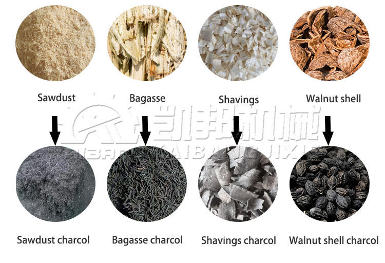 Hot Sale Rice Husk Peanut Shell Sawdust Paddy Straw Charcoal Retort ...