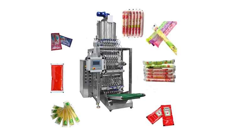 High Speed Multilane Back Sealing Ketchup Sauce Pouch 5-20g Ice pop ...