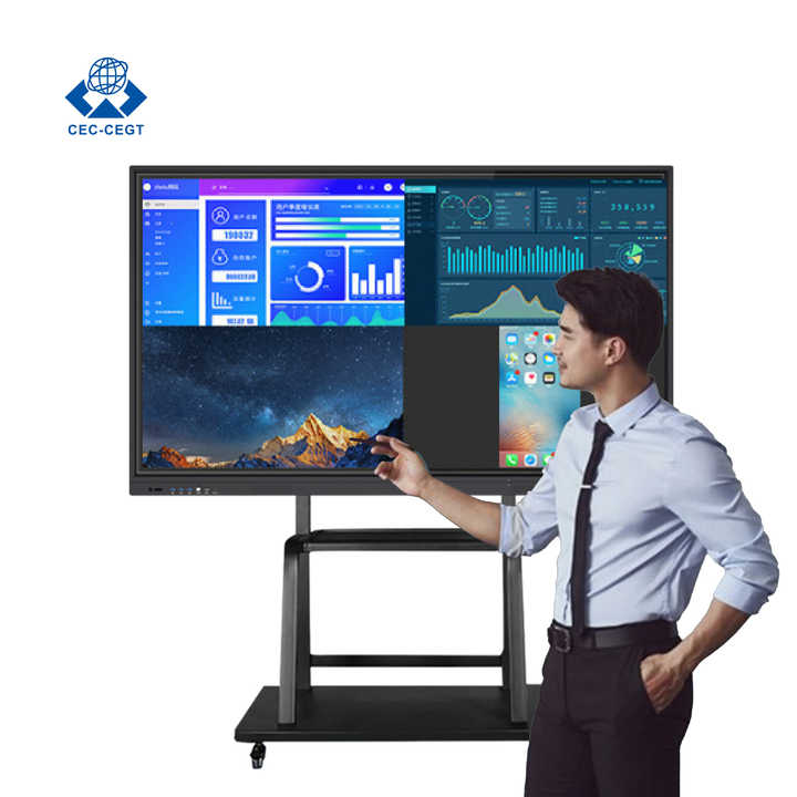 ZDHQ 55 65 75 86 100 Inch 4k Resolution Lcd Touch Screen Interactive Flat Panel Model Multi ...