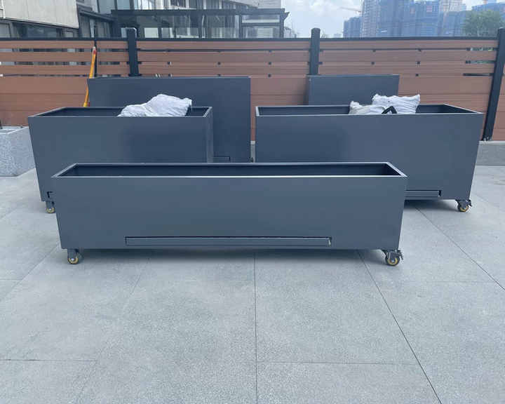 Customized Stainless Steel Outdoor Flower Box with Removable Tree ...
