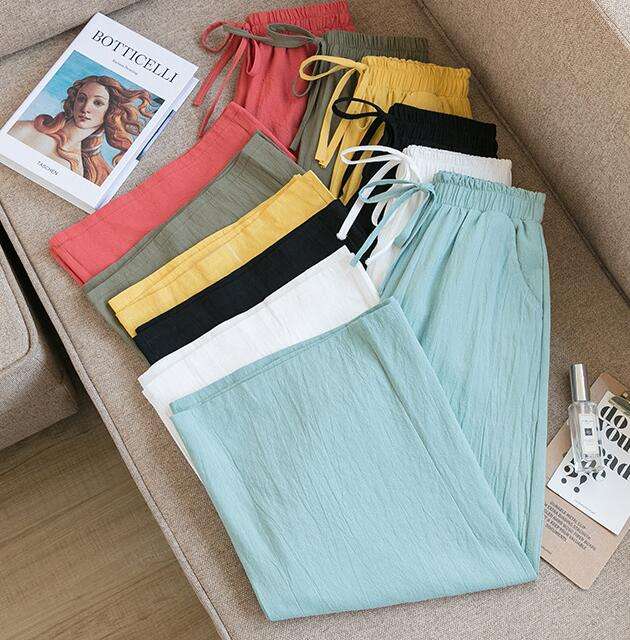 Shop Women's Cotton Linen Calf Length Pants for Spring/summer