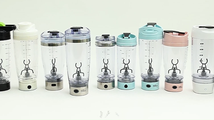 500ml 750ml Girl Pink Plastic Protein Shaker Bottle with USB Charge