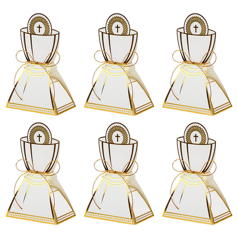 Christening Party Favour Candy Treat Paper Boxes With Rope Baptism Holy ...