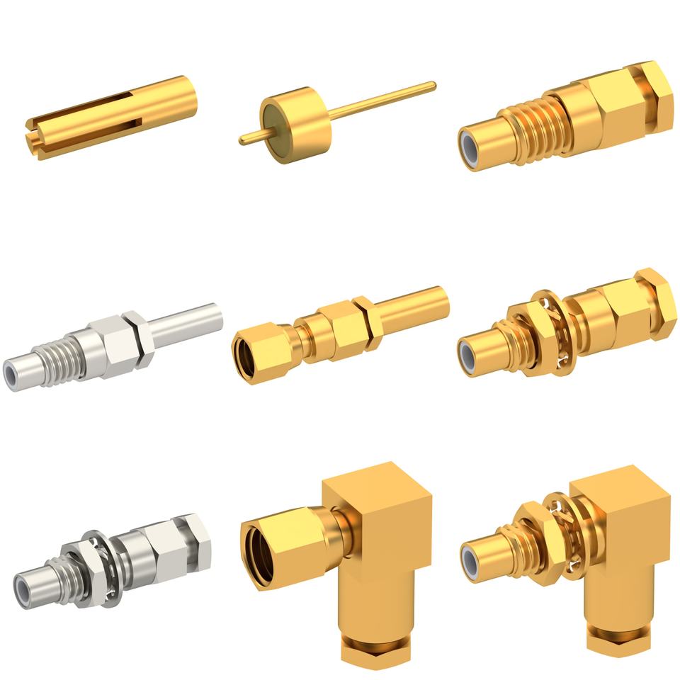 R125461211 SMA / ADJUST. 2 HOLE FLANGE JACK RECEPTACLE WITH CYLINDRICAL ...