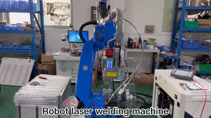 6 Axis Robot Arm Automatic CNC Fiber Laser Welding Machine 1500w 2000w 3000w With Robot Arm ...