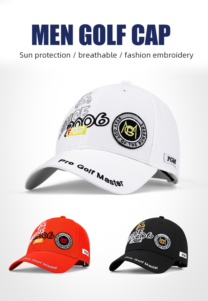 PGM MZ043 Custom logo men golf hats breathable golf cap premium quick ...