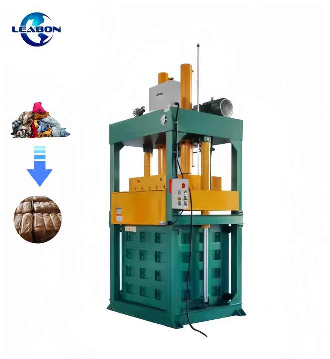 Vertical Textile Baler Garment Packing Compressor Waste Clothes Baling ...