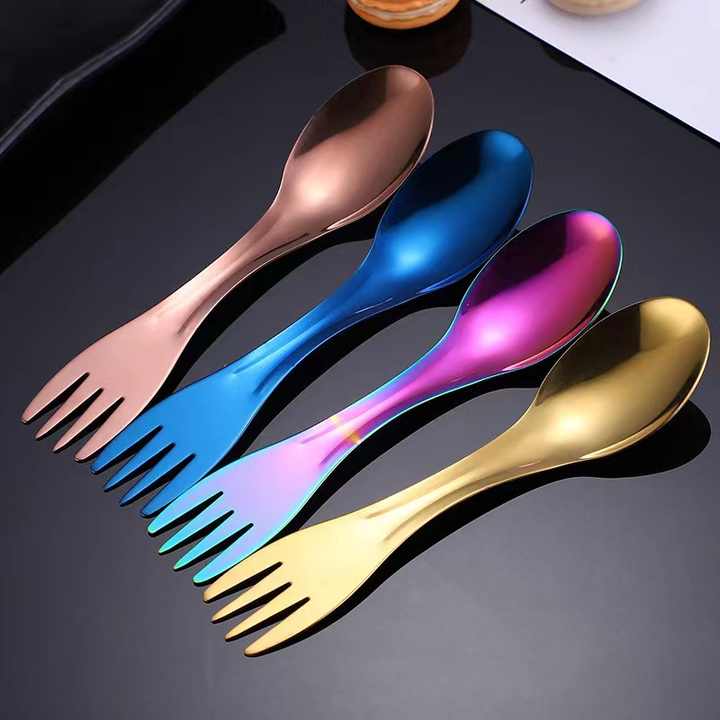 2 in 1 Dual Multi Function Eco-Friendly Spork Spoon 100% Biodegradable ...