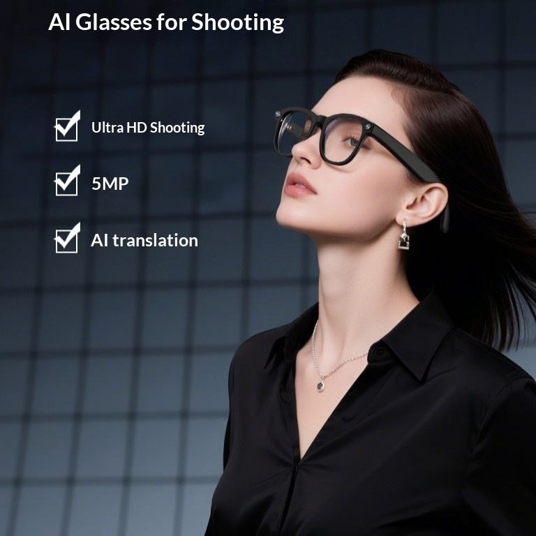 New AI Smart Glasses 1080P IPX-5 Waterproof Anti-Shake Camera Video ...