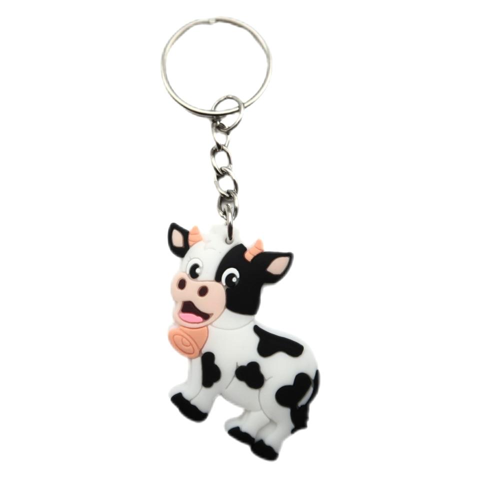 Custom Logo Cute Animal Keychain Duck Dog Soft Rubber Durable Charm for ...