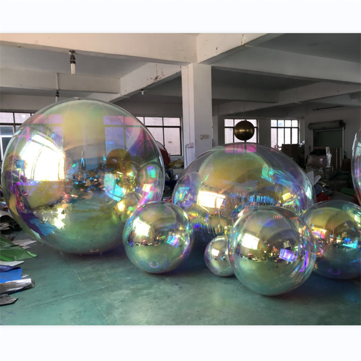 Colorful mirror ball 1 meter inflatables ball balloons half sphere ...