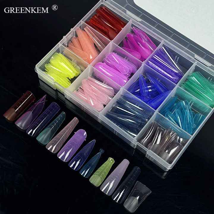 Colorful Plastic Dual Nail Forms - DIY Finger Extensions