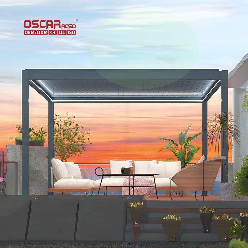 - Mounted Exterior Modern Motorized Electric Waterproof Louvered Roof ...